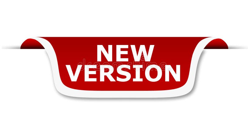 Red Banner with New Version Word Stock Illustration - Illustration of ...