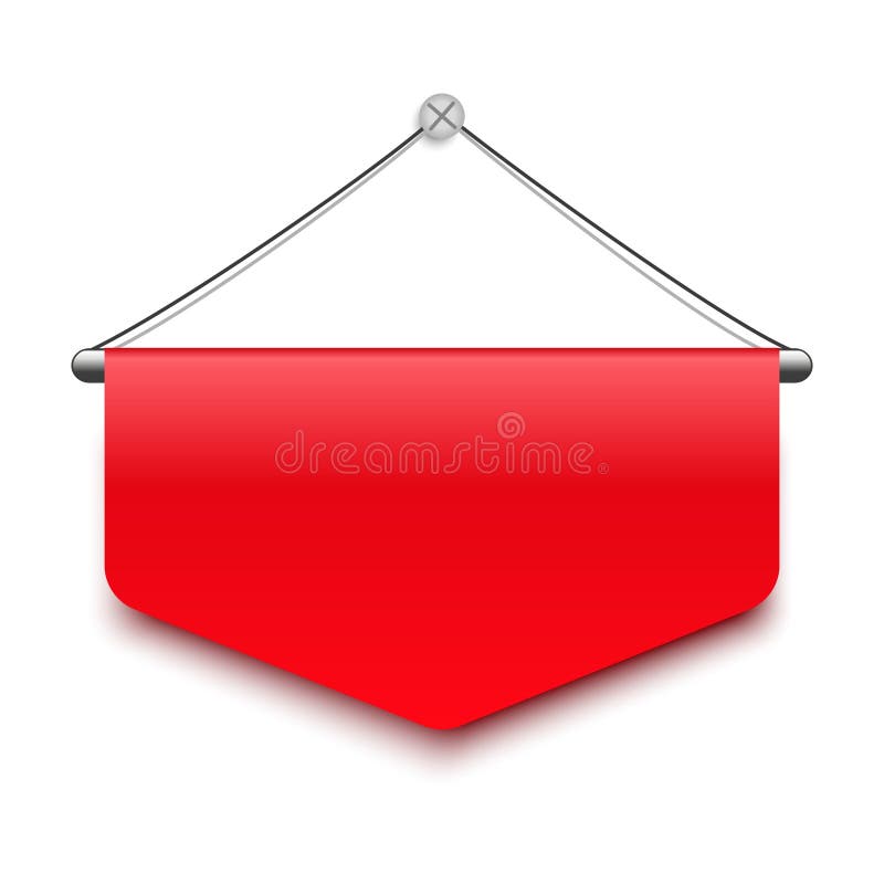 Red paper banner stock vector. Illustration of abstract - 136189360