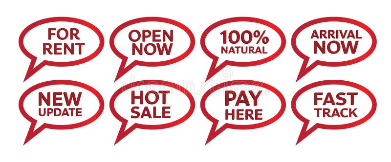 Red Banner Promotion Tag Design for Marketing Editorial Stock Image ...