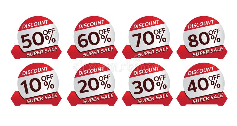 Red Banner Promotion Tag Design for Marketing Stock Vector ...