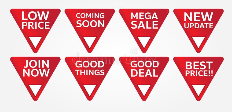 Red Banner Promotion Tag Design for Marketing Stock Vector ...