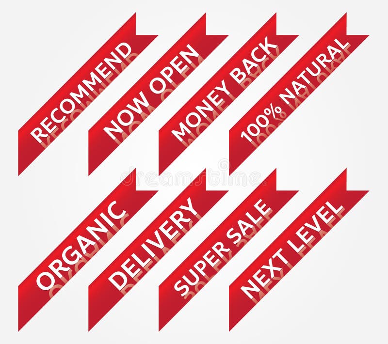 Red Banner Promotion Tag Design for Marketing Stock Vector ...