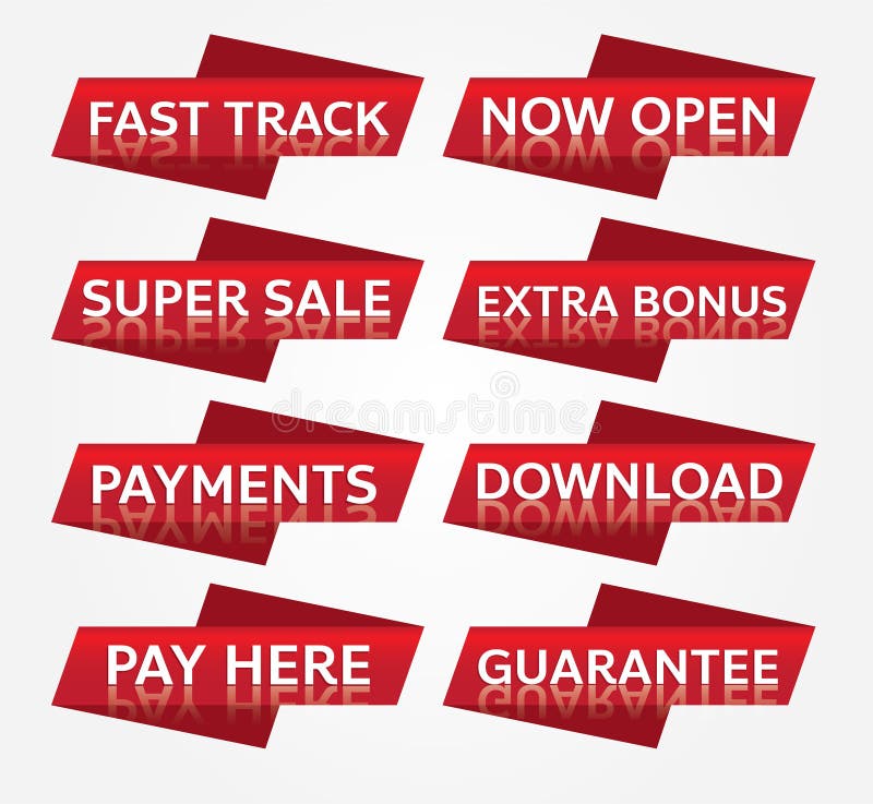 Red Banner Promotion Tag Design for Marketing Stock Vector ...
