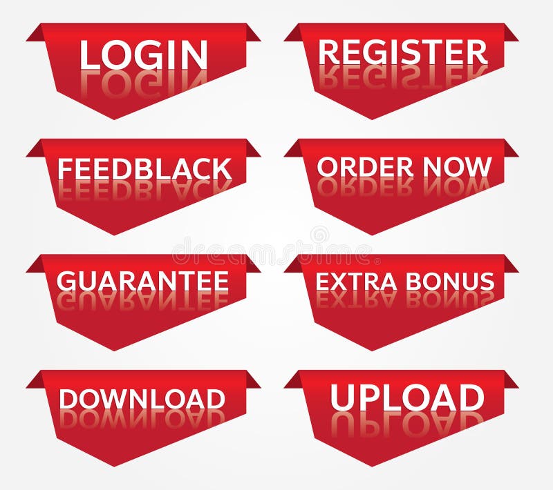 Red Banner Promotion Tag Design for Marketing Stock Vector ...