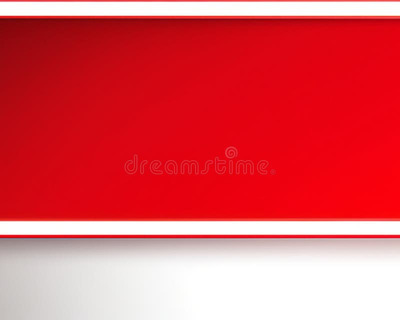 A Red Banner with a White Border on a Gray Background Stock ...