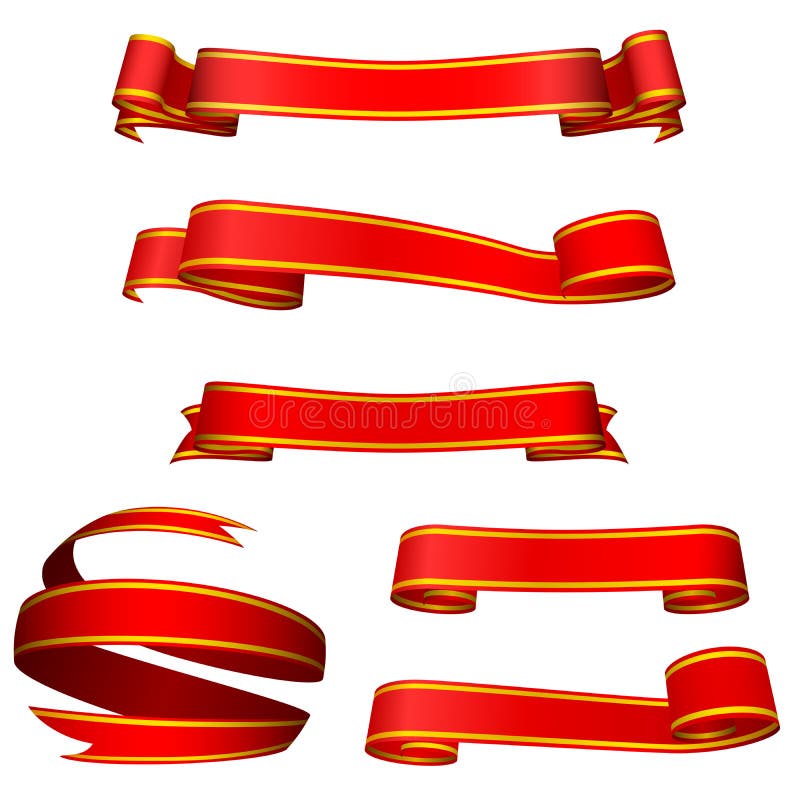 Red banners stock vector. Illustration of scroll, decorative - 11627182