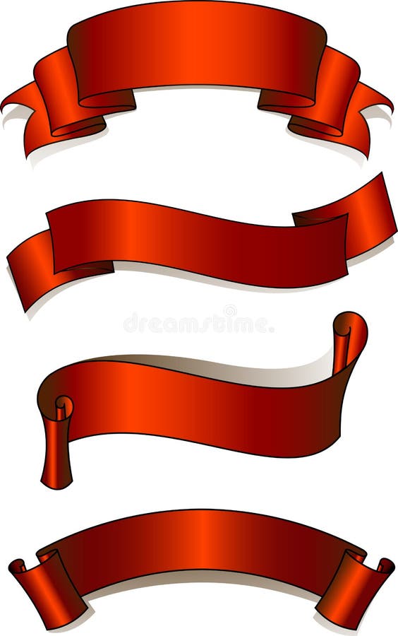 Red banners stock vector. Illustration of memo, emblem - 11844218