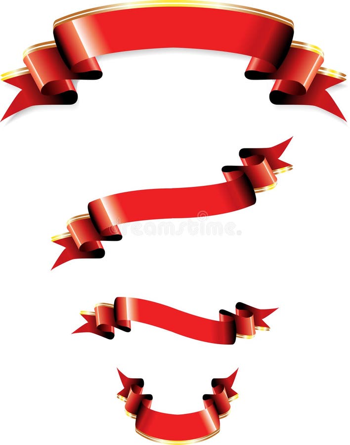 Red banners stock vector. Illustration of empty, blank - 13202591