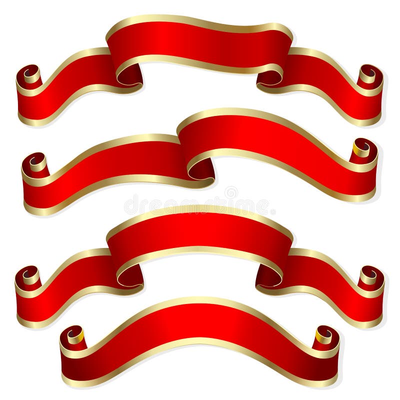 Red banners stock vector. Illustration of frame, vintage - 15467265