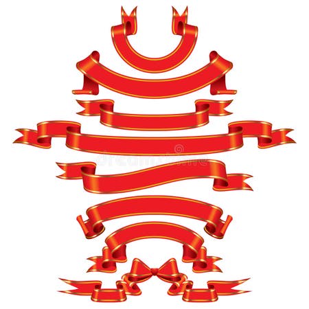 Red banners stock vector. Illustration of celebration - 3064774