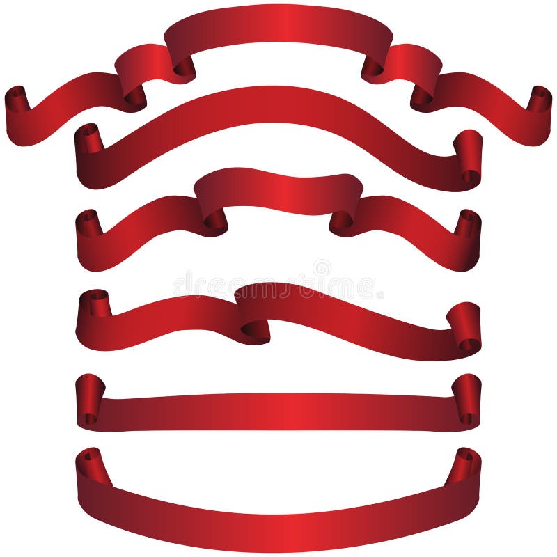 Red banners stock vector. Illustration of collection, design - 5877677