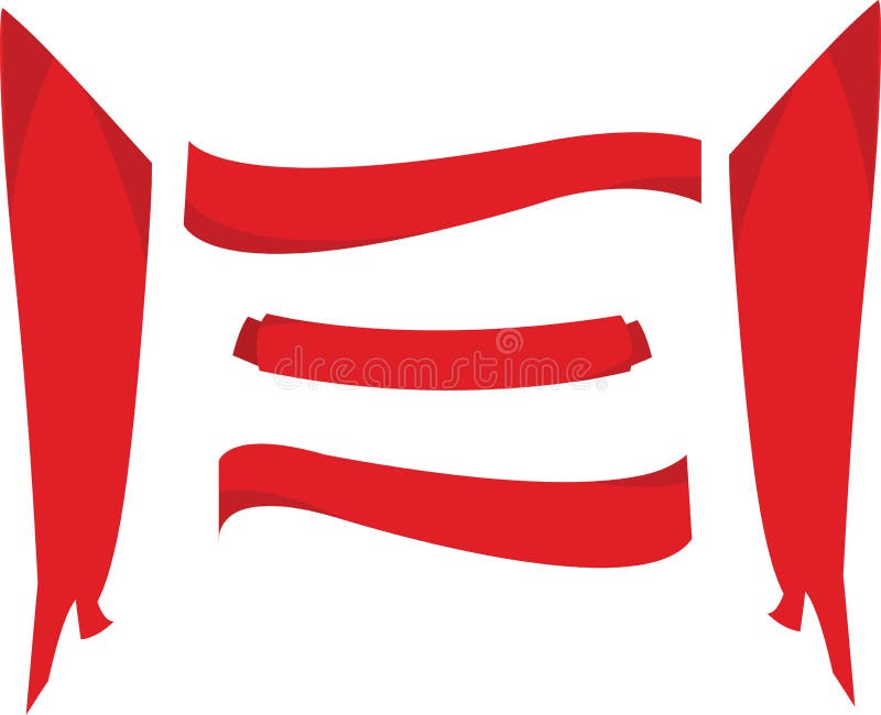 Red banners stock illustration. Illustration of template - 6076375