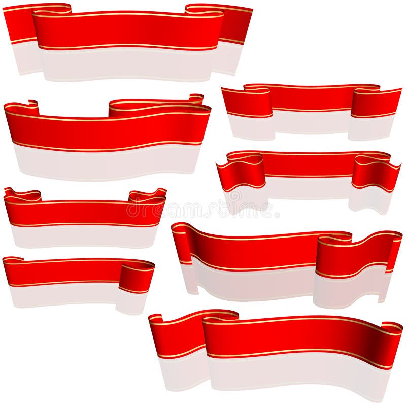Red Banners Set stock vector. Illustration of collection - 18886924