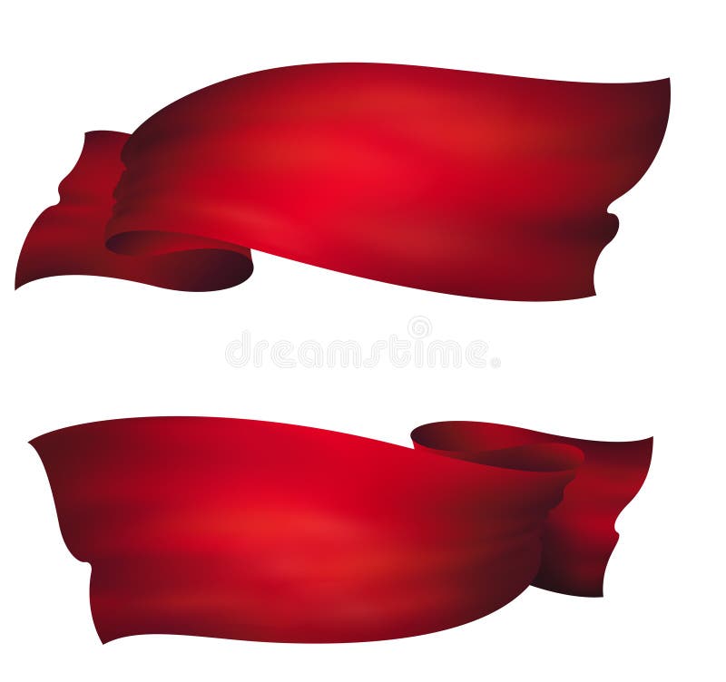 Red banners , vector set stock vector. Illustration of invitation ...