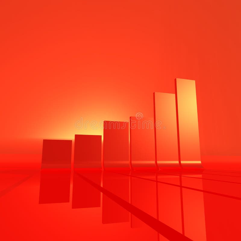 Red bar chart stock illustration. Illustration of prospects - 272286