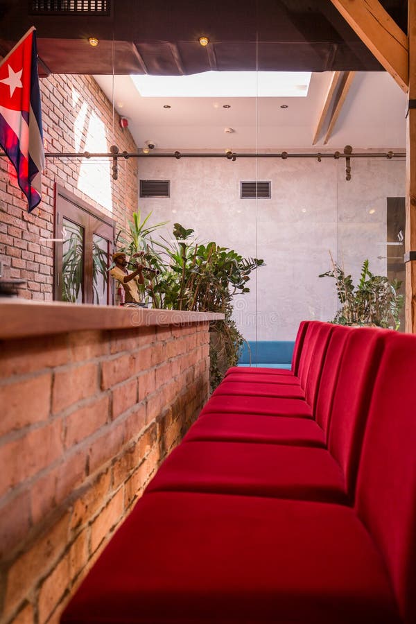 Red bar stools stock image. Image of club, cafeteria - 61522033