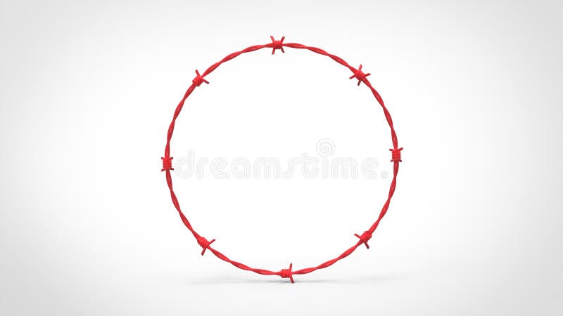 Red Barbed Wire Ring stock illustration. Illustration of closeup - 83792194