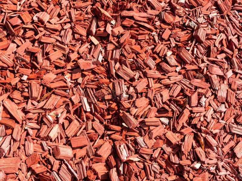 Red Bark Mulch Background Texture Stock Image - Image of colors, pieces ...