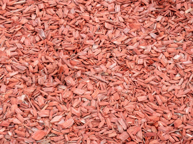 Red Bark Mulch Texture Weed Control Stock Image - Image of structure ...