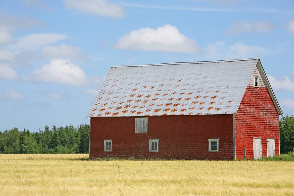 Red Barn stock image. Image of field, summer, outdoors - 13502463