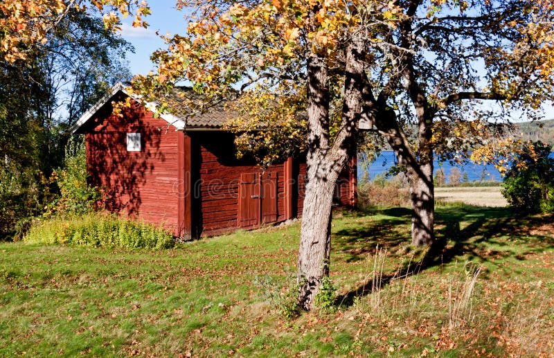 Old swedish barn stock image. Image of large, wooden - 14796209