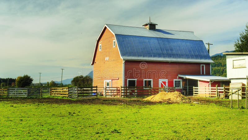 Red Barn Country Farm stock photo. Image of country, agriculture - 6747036