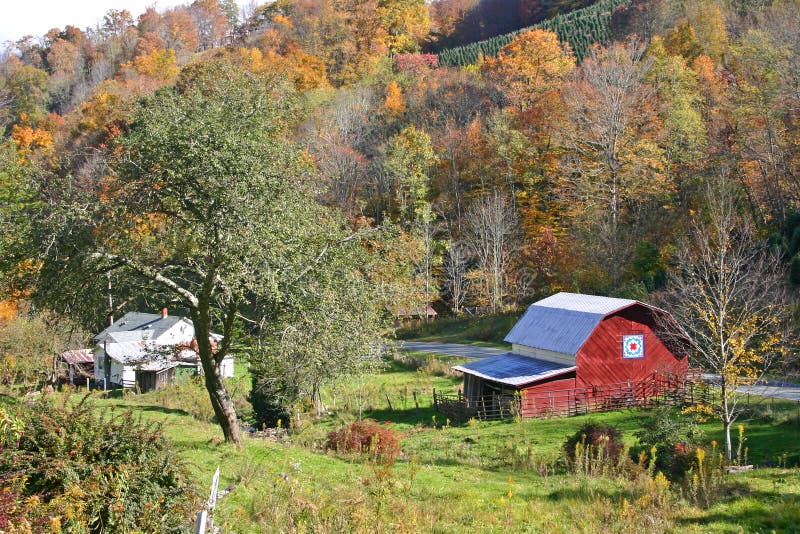 Red Barn in the Fall stock image. Image of rural, barn - 27559103