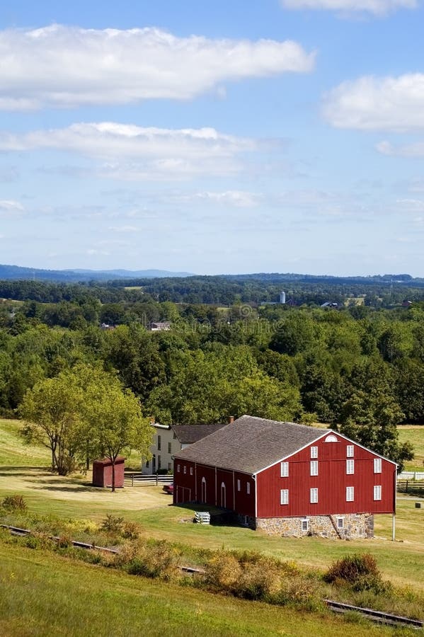 Gettysburg Pennsylvania Barn and Corn Fields Stock Image - Image of ...