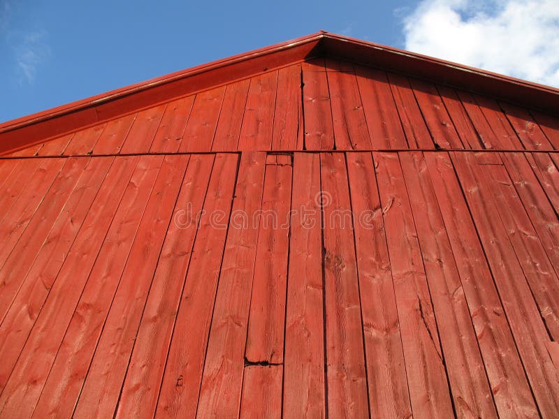 Red Barn with Slate Roof and Cupola Stock Photo - Image of copula ...