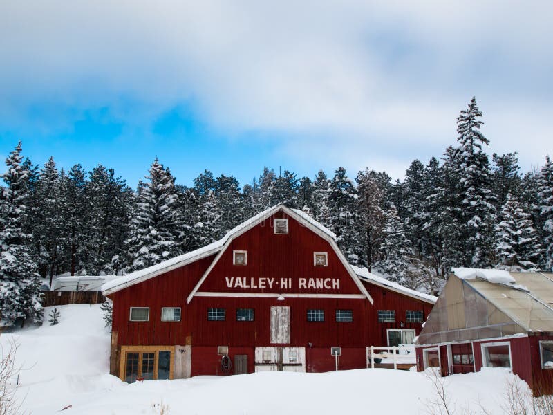 Red Barn editorial image. Image of historic, trees, snow - 284023820