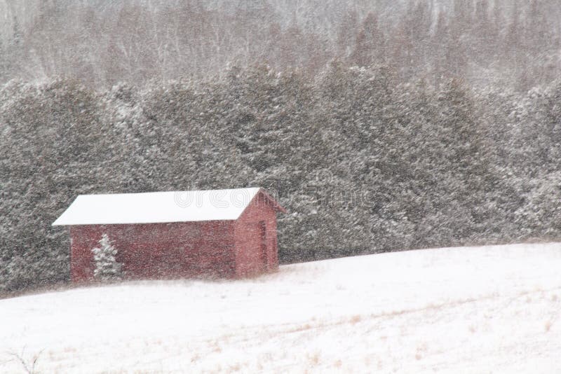 Barn in snow stock image. Image of cold, flakes, door - 3981499
