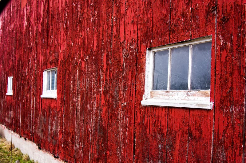 Red Barn Wall Siding stock image. Image of windows, flaking - 67184947