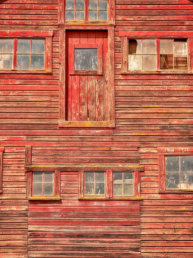 Red Barn with Windows stock photo. Image of rural, door - 244248704