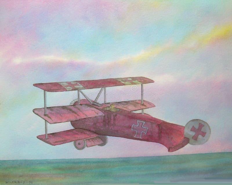 Red Baron Airplane stock illustration. Illustration of military - 2828140