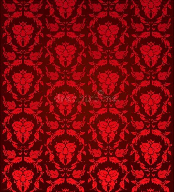 Red baroque stock vector. Illustration of baroque, ornate - 4069536