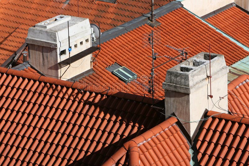Red Barrel Tile Roofs stock photo. Image of home, homes - 2756264
