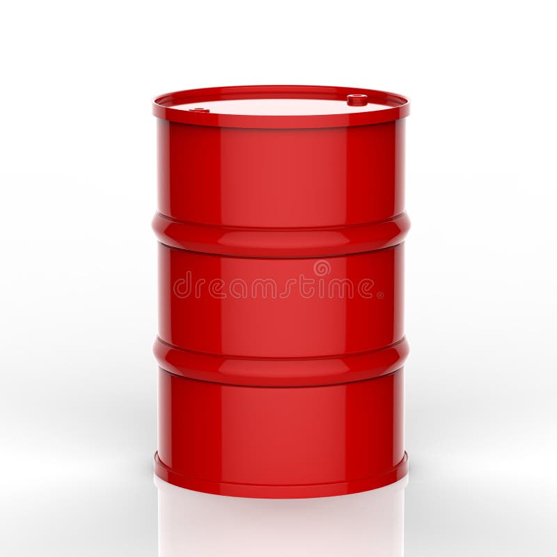 Red Barrel on White Background Stock Illustration - Illustration of ...