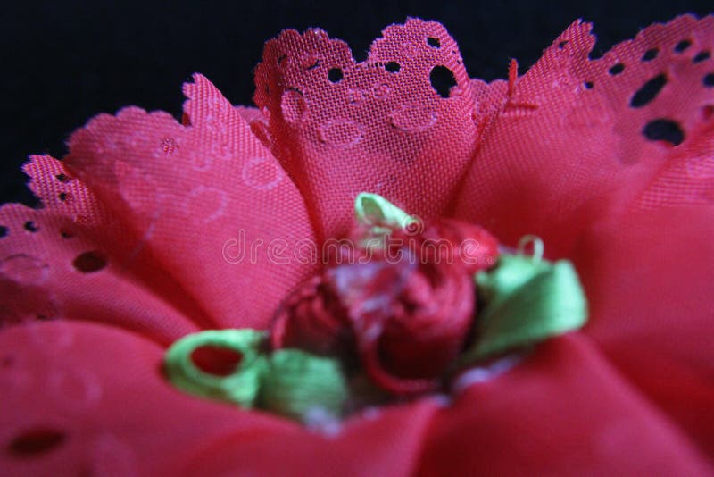 Red barrett stock photo. Image of clip, prong, lace, ribbon - 97254790