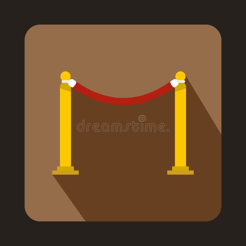 Red Rope Barrier with Sign Do Not Touch Icon Stock Vector ...