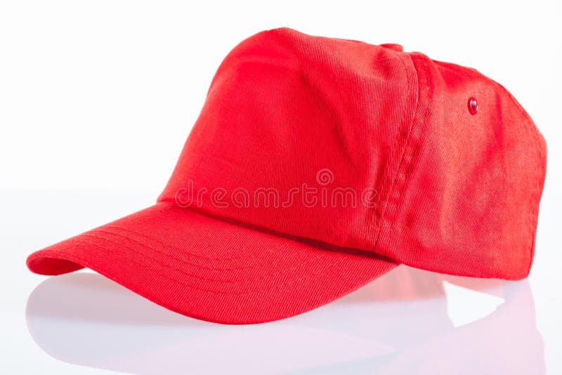 Red Baseball Cap stock photo. Image of object, visor - 14909804