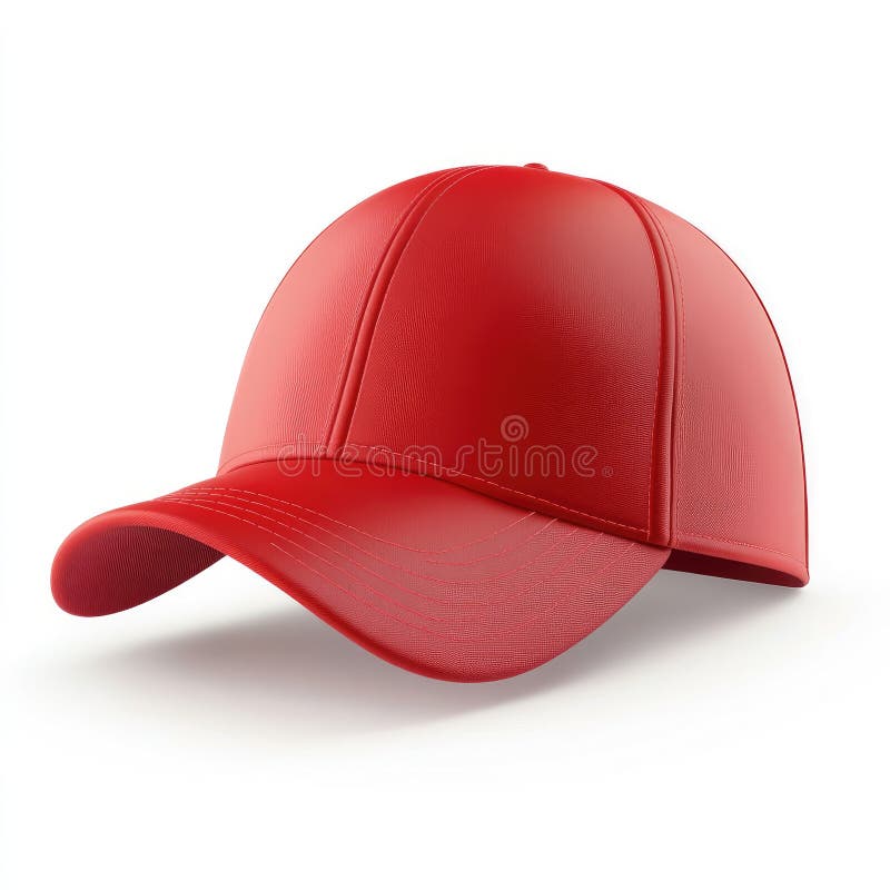 Stylish Red Baseball Cap Mockup, Perfect for Branding Stock ...
