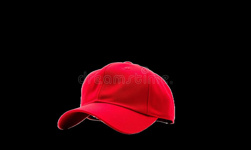 Red Baseball Cap Isolated on Transparent Background Stock Photo ...
