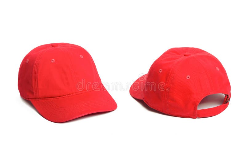 Blue Baseball Cap Isolated on White Background. Front and Back View ...