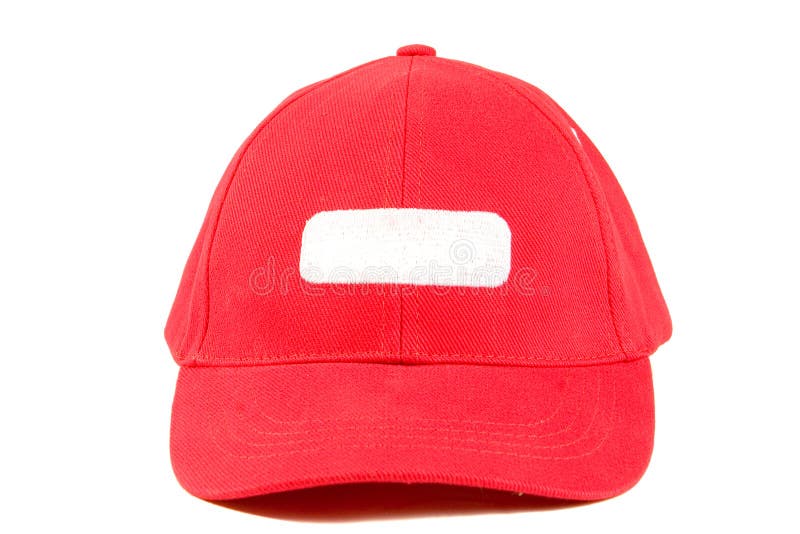 Red baseball hat stock photo. Image of white, merchandise - 7301966