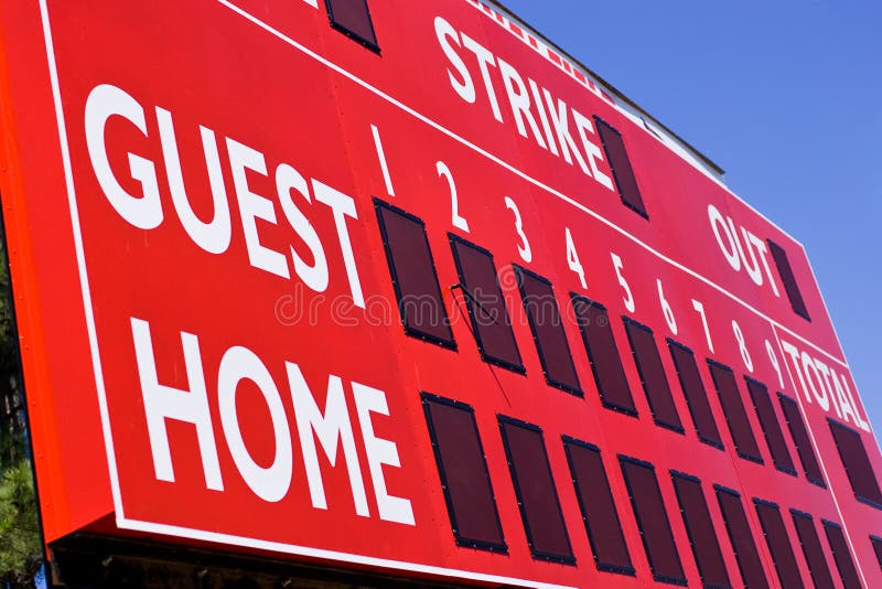 Scoreboard stock image. Image of baseball, junior, activity - 237815