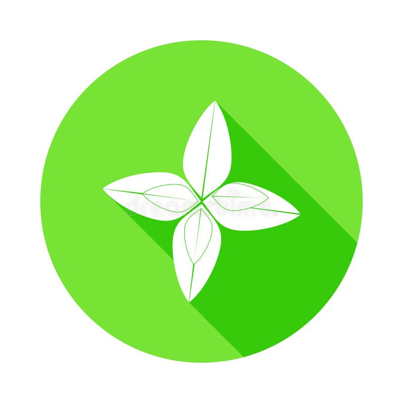 Red Basil Icon in Flat Long Shadow Style Stock Illustration ...