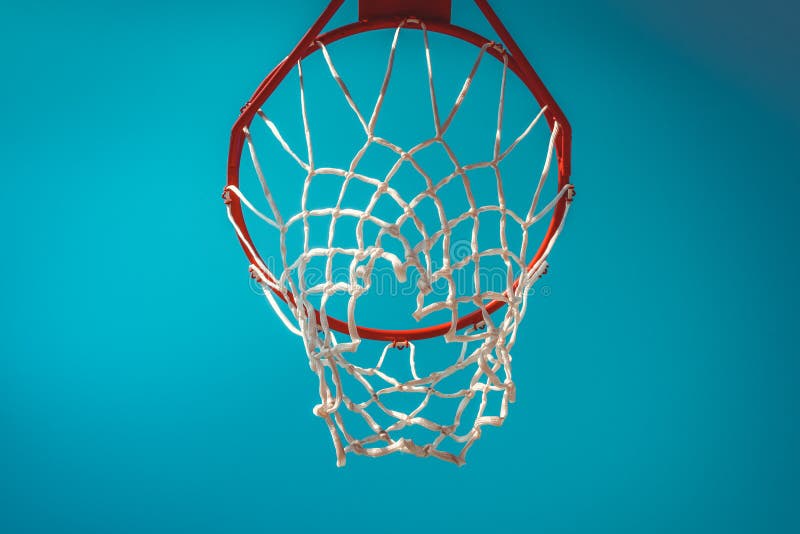 Red basketball hoop stock photo. Image of recreation - 197576796