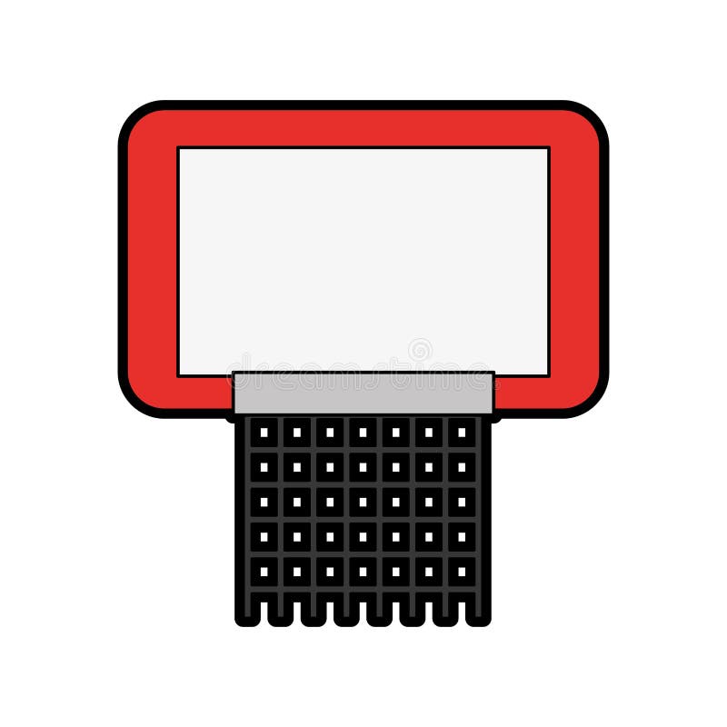 Red basketball hoop stock vector. Illustration of hoop - 94124108