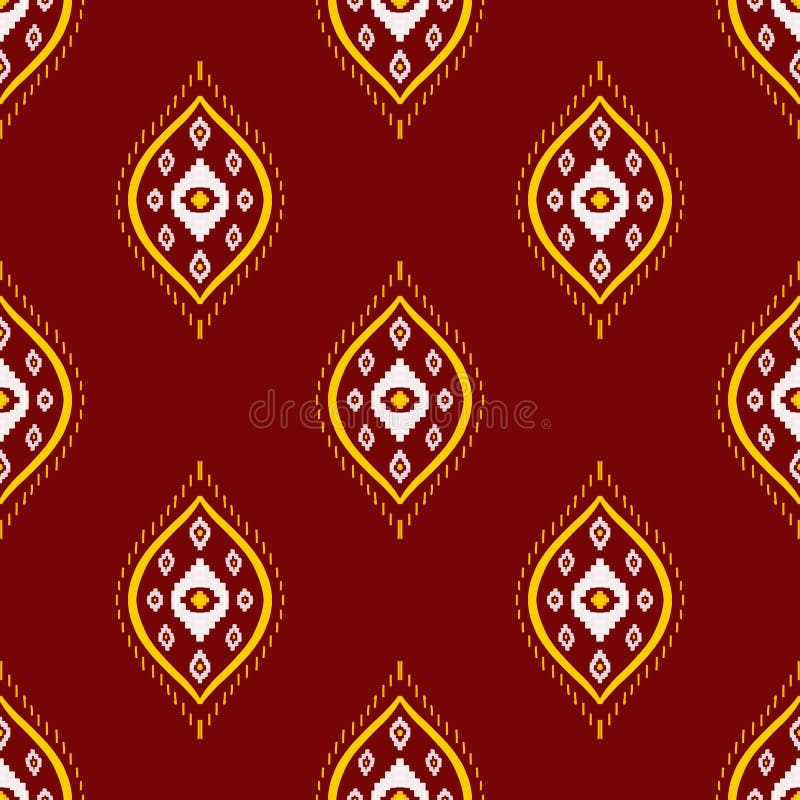 Red batik pattern stock illustration. Illustration of creation - 237561899