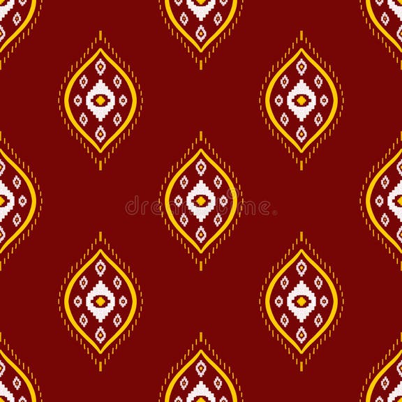 Red batik pattern stock illustration. Illustration of creation - 237561899